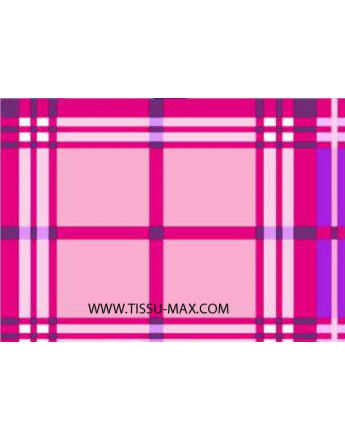 Carreaux T 1327603 fuchsia T5 - Tissu Max