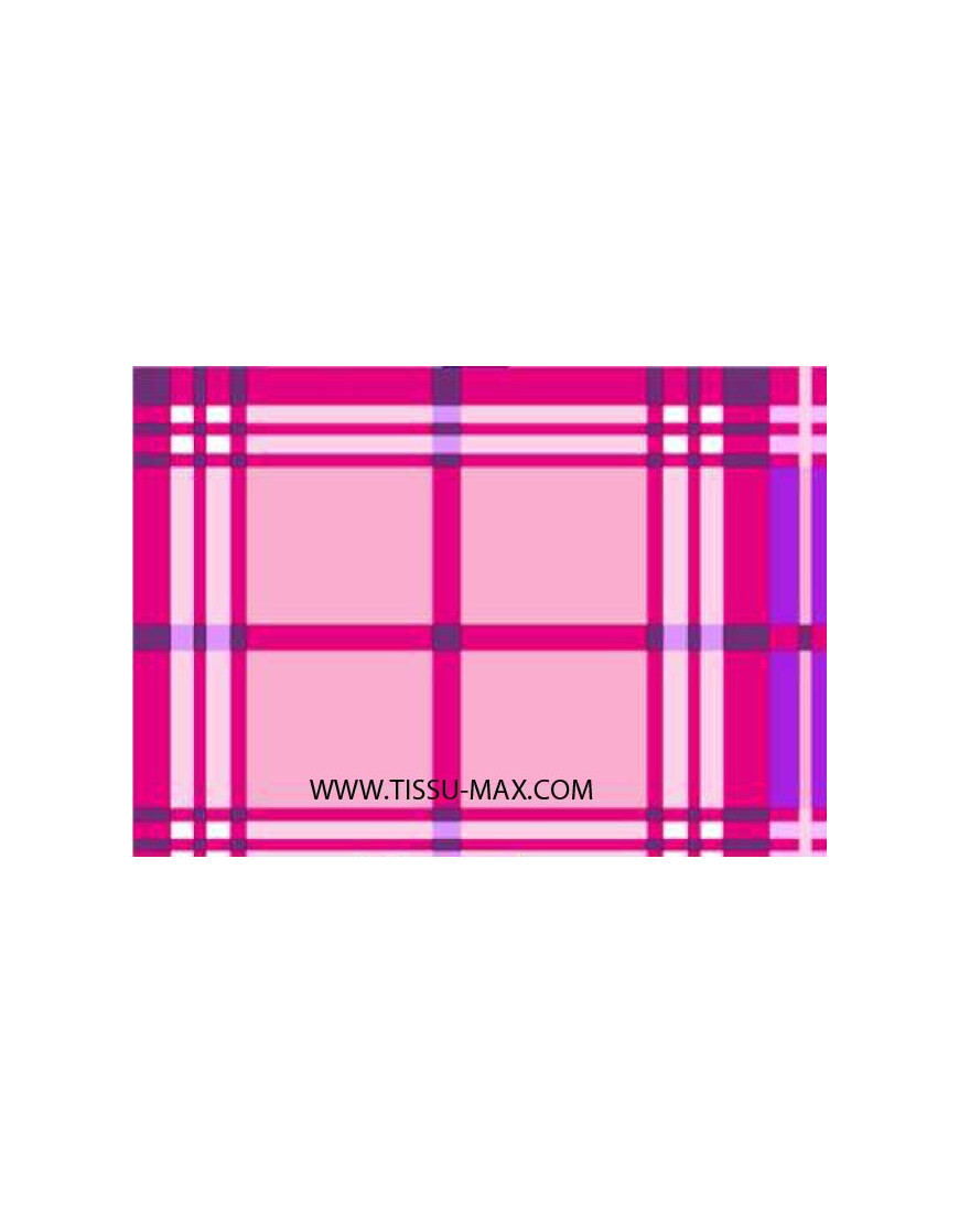 Carreaux T 1327603 fuchsia T5 - Tissu Max